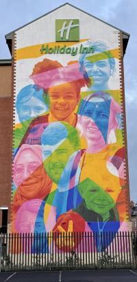 Celebrating Diversity of People in Linen Quarter Mural in Belfast
