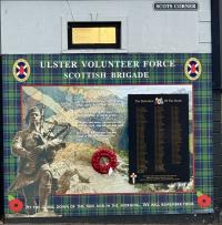 Ulster Volunteer Force Scottish Brigade Mural in Belfast